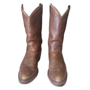 Tony Lama | Shoes | Vintage Usa Tony Lama Style 43 Brown Cognac Roper ...